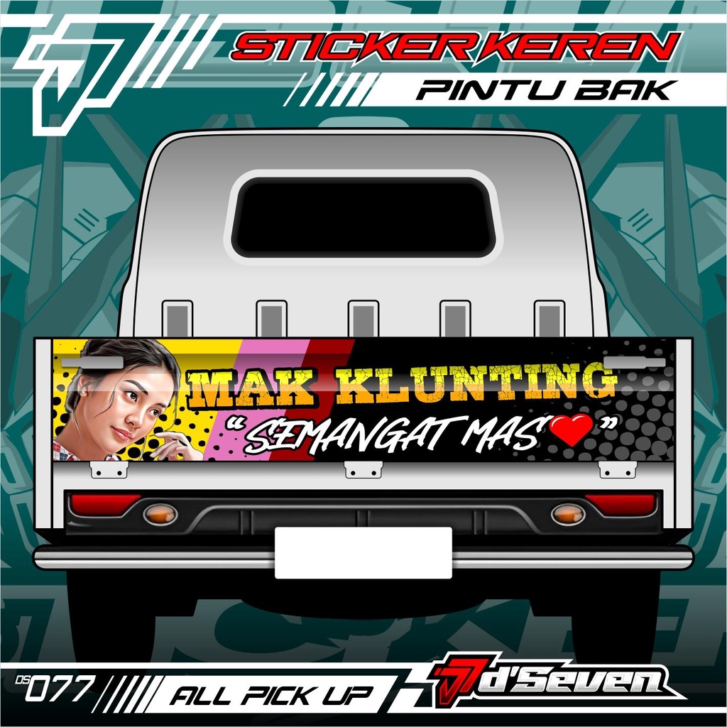Jual Stiker Pintu Belakang Bak All Pick UP MAK KELUNTING High Quality ...