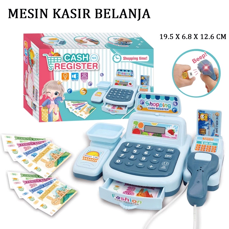 Jual Mesin kasir belanja / cash register / cashier machine / mainan ...