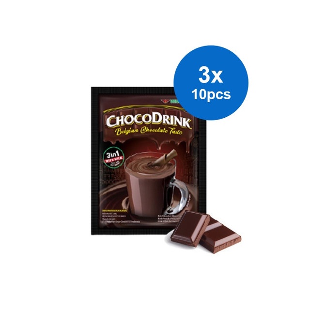 Jual Chocodrink Belgian Chocolate Minuman Instan 10 x 28 gr (3 pack ...