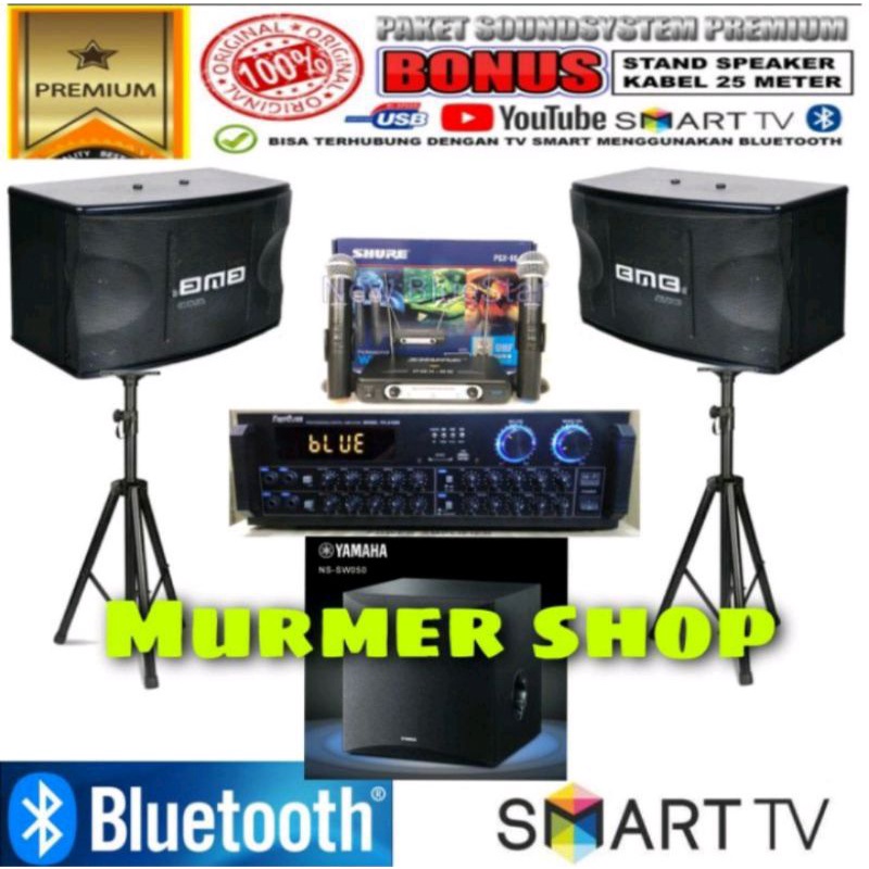 Jual Paket karaoke BMB 10 inch plus subwoofer Yamaha 10 inch full set ...
