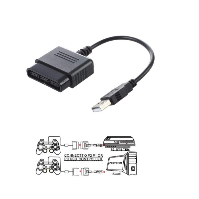 Jual Converter Stick Controller PS2 ke USB Converter Stick PS 3 PS3 ...