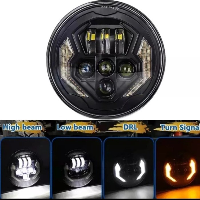 Jual Daymaker 7 inch Vampir Lampu LED Motor W175 XSR Triumph Royal ...