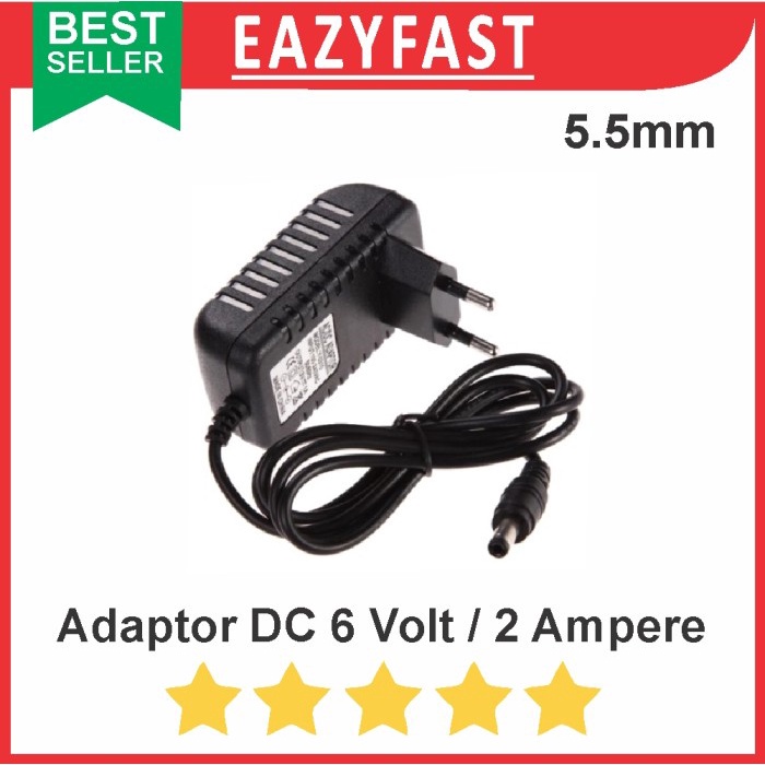 Jual Adaptor DC 6V 2A 5.5mm 6 V Volt 2 A Ampere PSU Power Supply Trafo ...