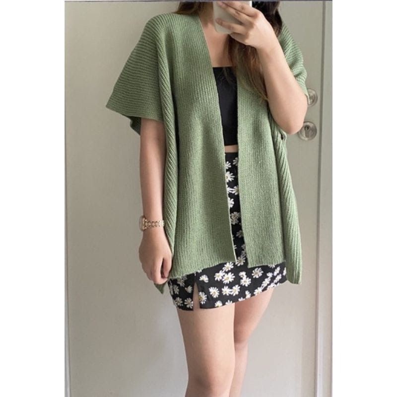 Jual Cardigan Oversize Rajut Wanita Batwing Style Korea | Shopee Indonesia