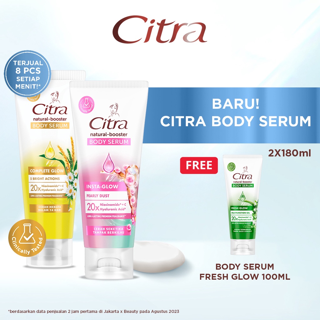 Jual Buy Citra Natural Booster Body Serum Complete Glow 180 ML & Citra ...
