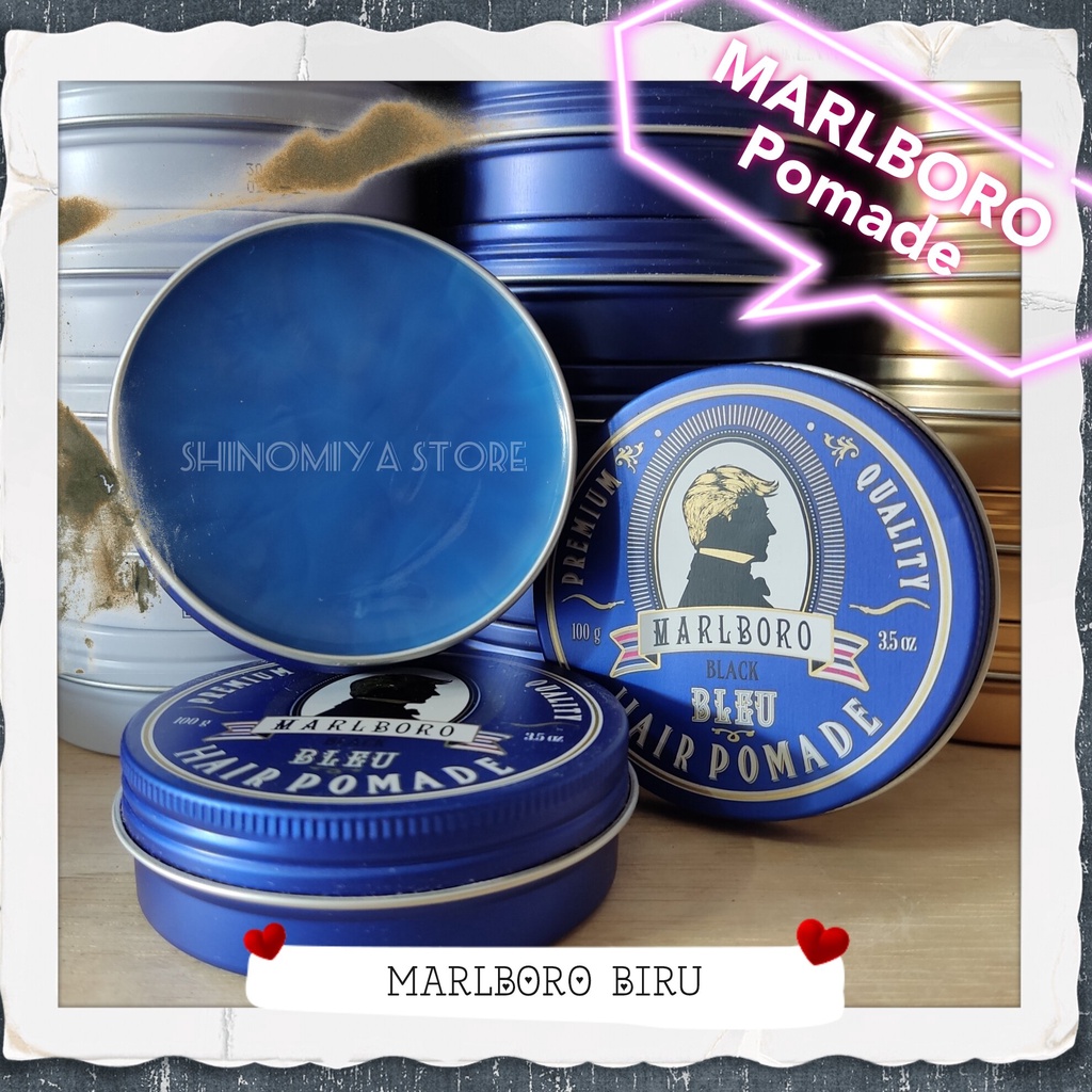 Jual [COD] POMADE MARLBORO PREMIUM BIRU / MINYAK RAMBUT PRIA / PENGERAS ...