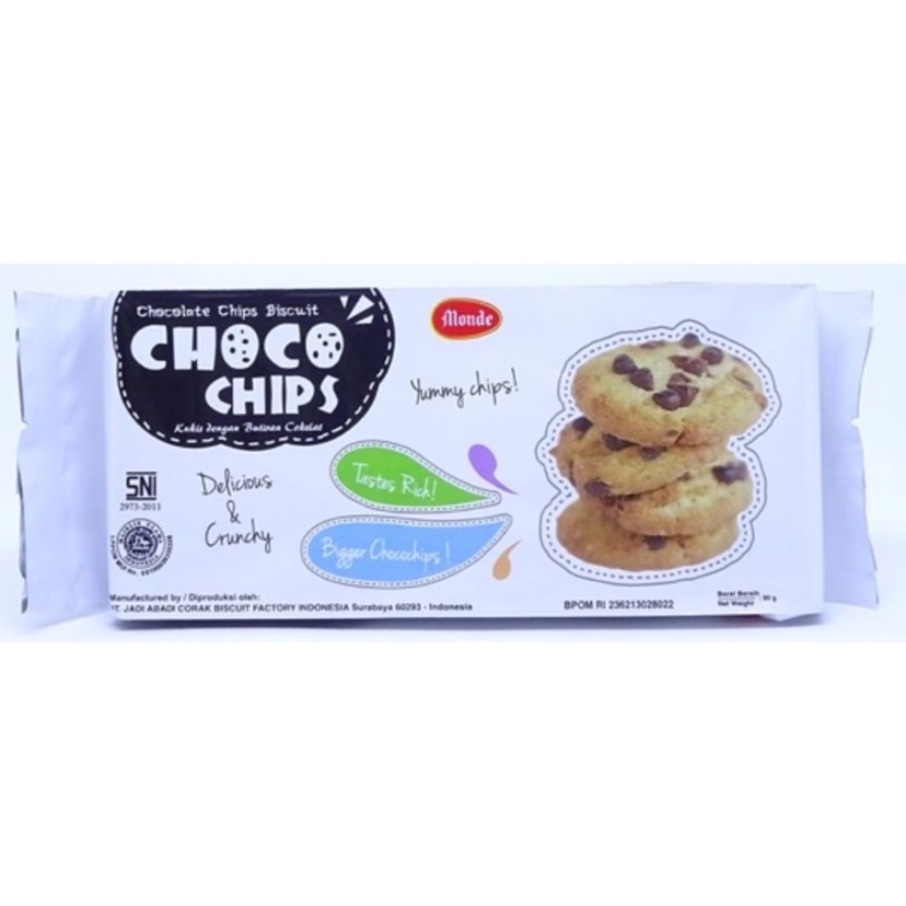 Jual Monde Choco Chips Biskuit - Netto 90gr | Shopee Indonesia