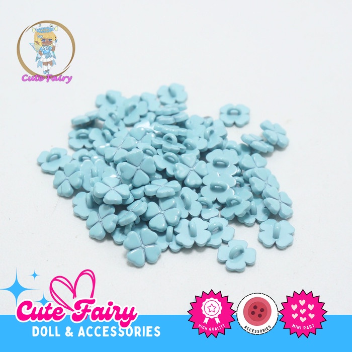 Jual Benik kancing mini motif daun 6mm Aksesoris jahit baju boneka DIY ...