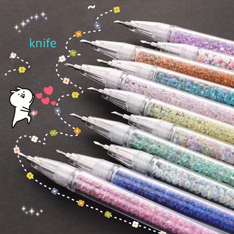 Jual Pen Knife/Quicksand Pen Knife Paper Cutter/Children’s DIY Pen ...