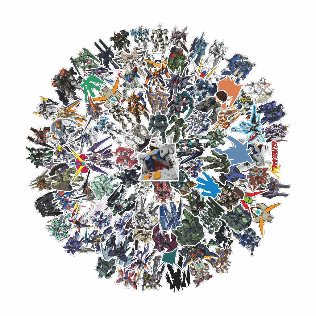 Jual COD 50 Pcs Stiker Pack Motif Anime Gundam Lucu Aesthetic Vynil ...
