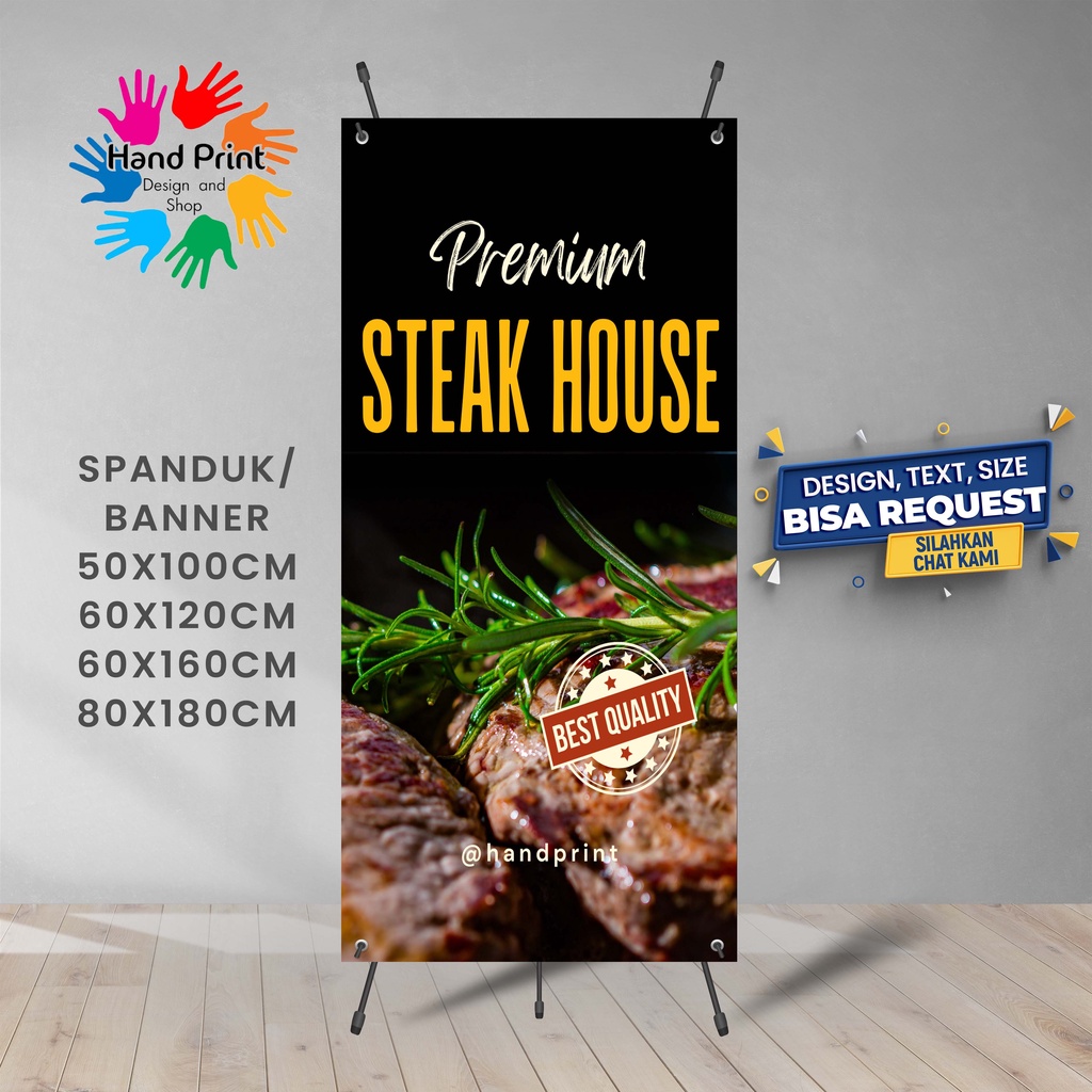 Jual SPANDUK BANNER BBQ barbeque Steak House Sapi Hitam Elegan B3 ...