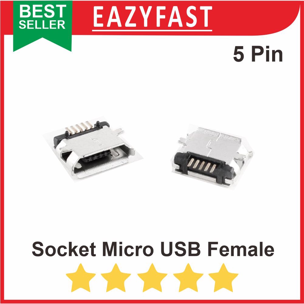 Jual Socket Micro USB Female MK5P Connector Soket Mikro Betina 5P ...