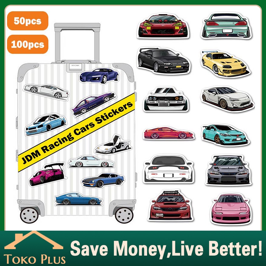 Jual 100Pcs Stiker Mobil Balap JDM Bahan PVC Anti Air Diy | Shopee ...