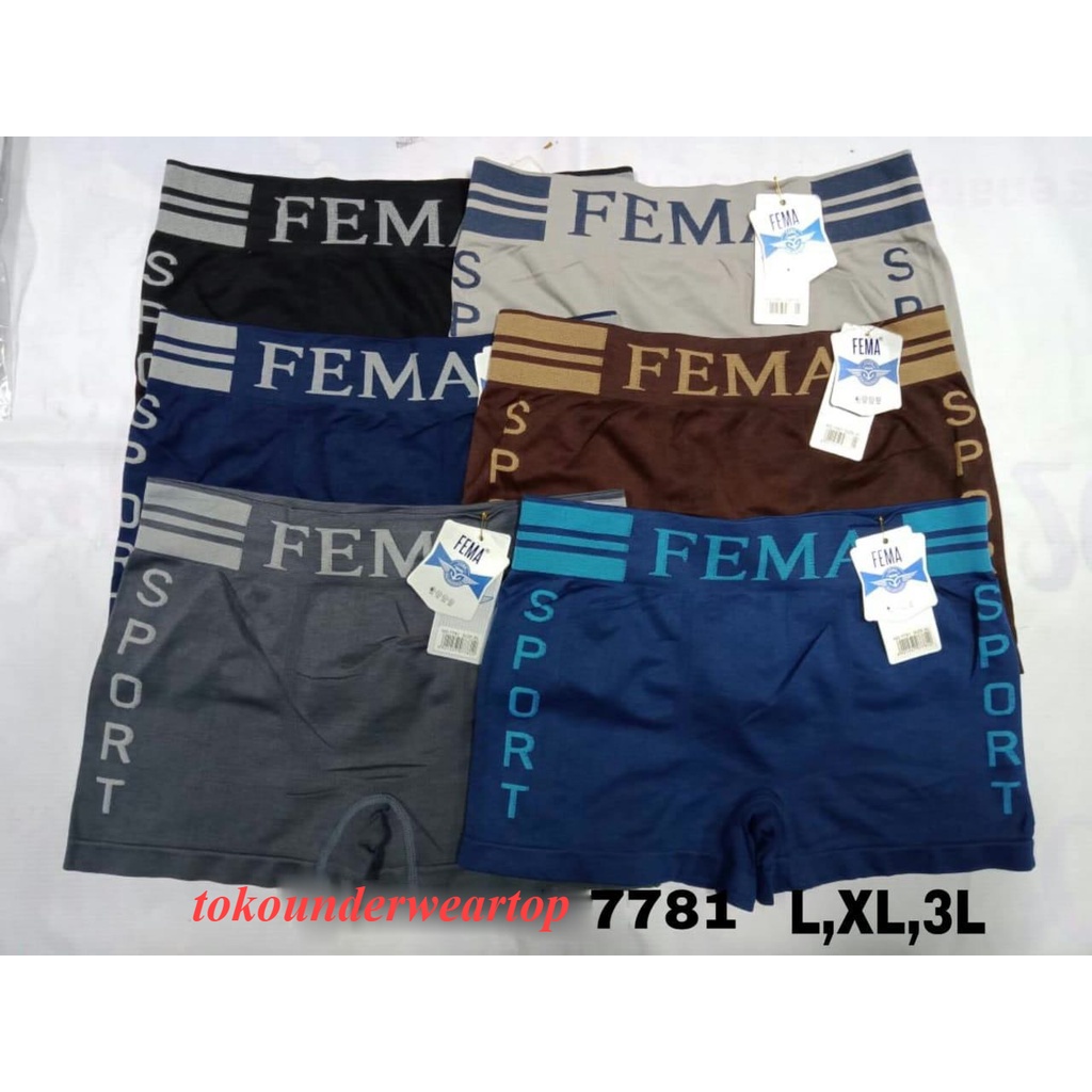 Jual FEMA Celana Dalam Pria 7781 Underwear model boxer ini terbuat dari ...