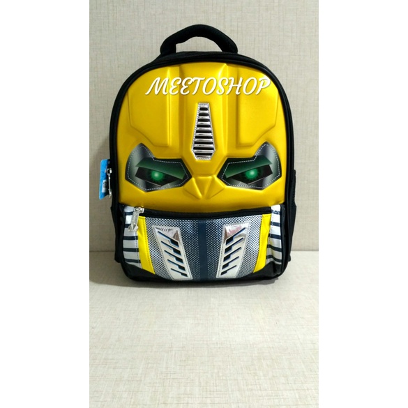 Jual NEW -Tas Ransel Sekolah Anak SD Kepala TRANSFORMERS Mata Nyala ...