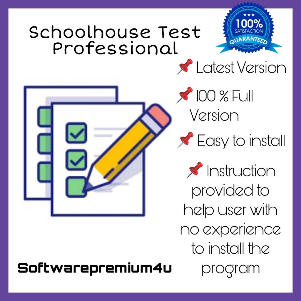 Jual Schoolhouse Test Professional 5.2.190 (2022) | Test Maker Software ...