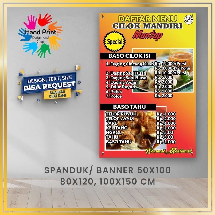 Jual SPANDUK BANNER Bakso Cilok Bakso Tahu 80x120 CM | Shopee Indonesia