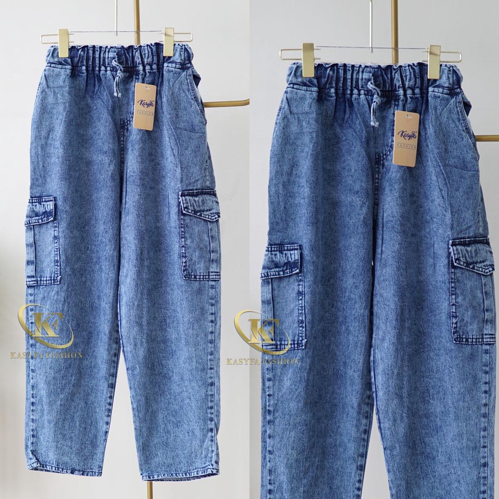Jual FIO BAGGY JEANS CARGO WANITA // BIONDY CELANA BAGGY JEANS CARGO ...