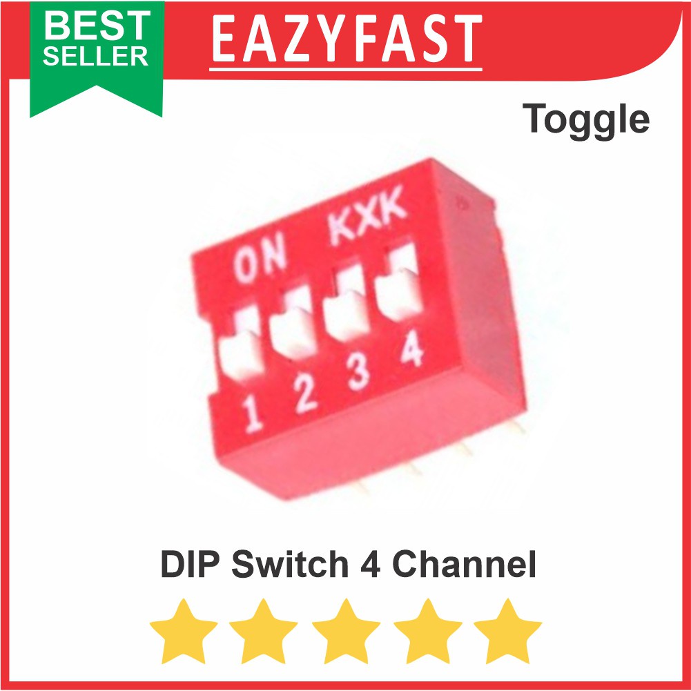 Jual DIP Slide Switch 4 P 4P Pin Ch Channel Saklar Geser Mini Toggle ...