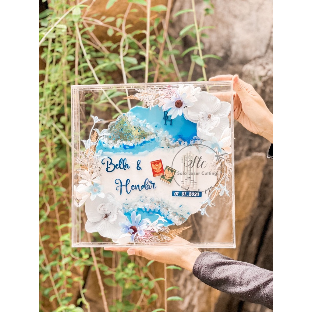 Jual READYT New Mahar Abstract Geode Resin Bulat Size 30x30 35x35 Mahar ...