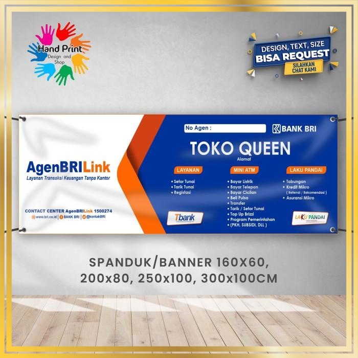 Jual SPANDUK BANNER Agen BRI Link Ukuran 300x100 CM | Shopee Indonesia