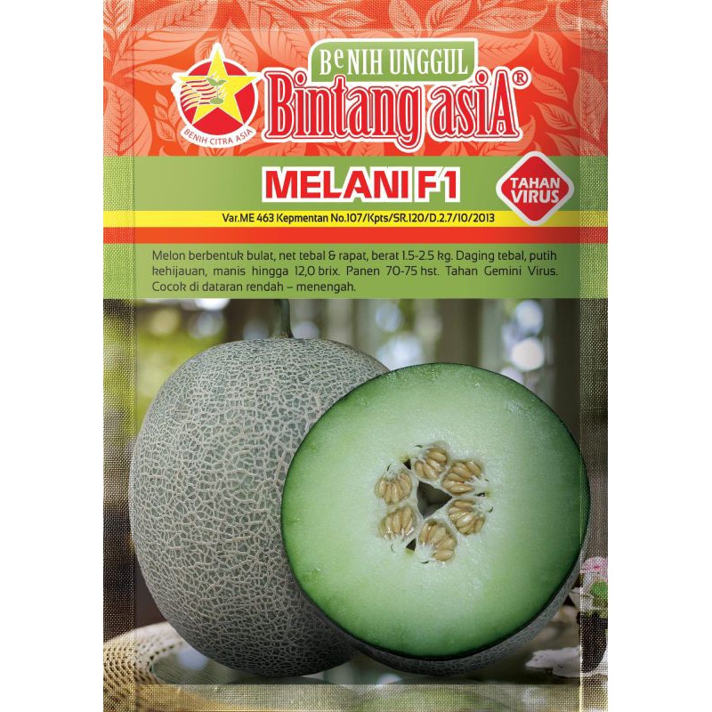 Jual Bibit - Benih Melon bulat isi 20 gr tahan virus daging tebal putih ...