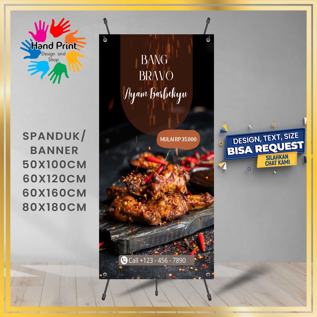 Jual SPANDUK / BANNER BBQ barbeque Steak House Sapi Hitam Elegan 60x160 ...