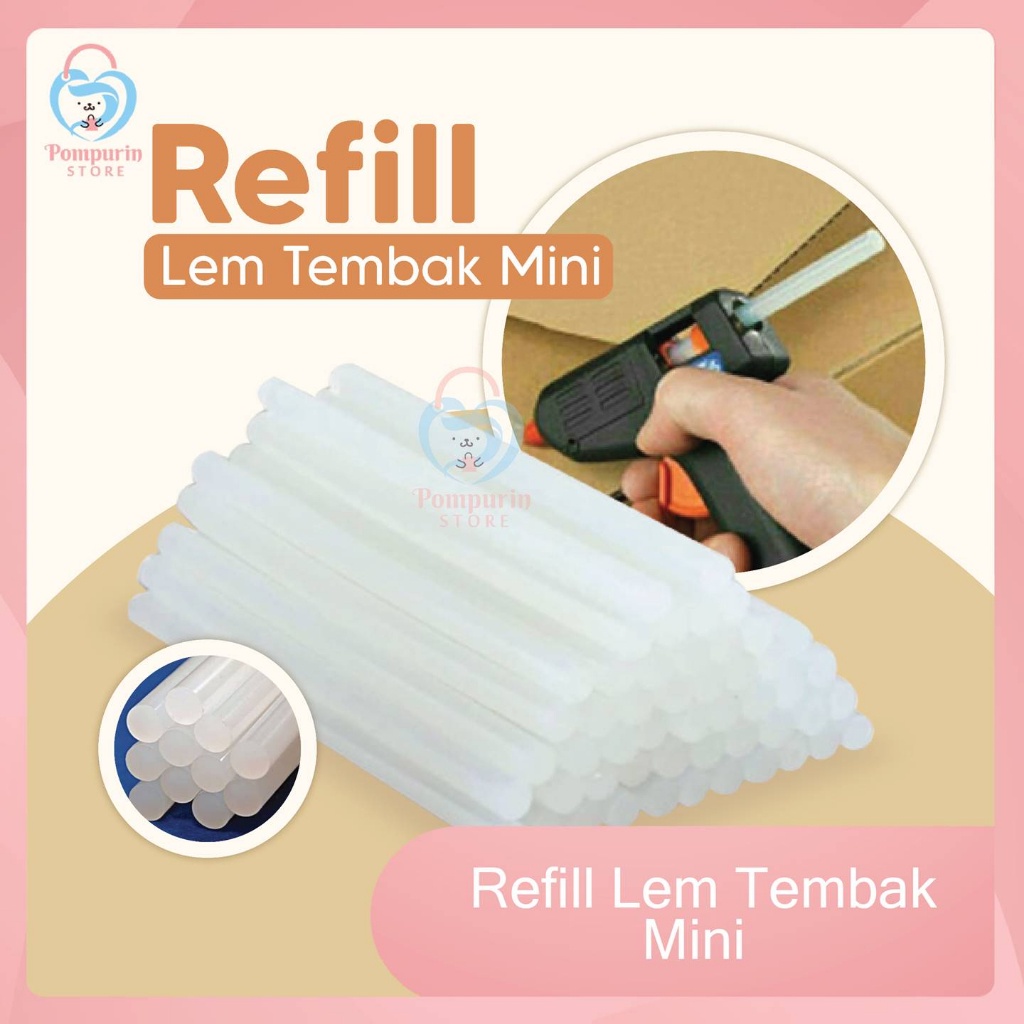 Jual REFILL Lem Tembak Mini / Isi Ulang Lem Tembak Kecil Panjang 19cm | Shopee Indonesia