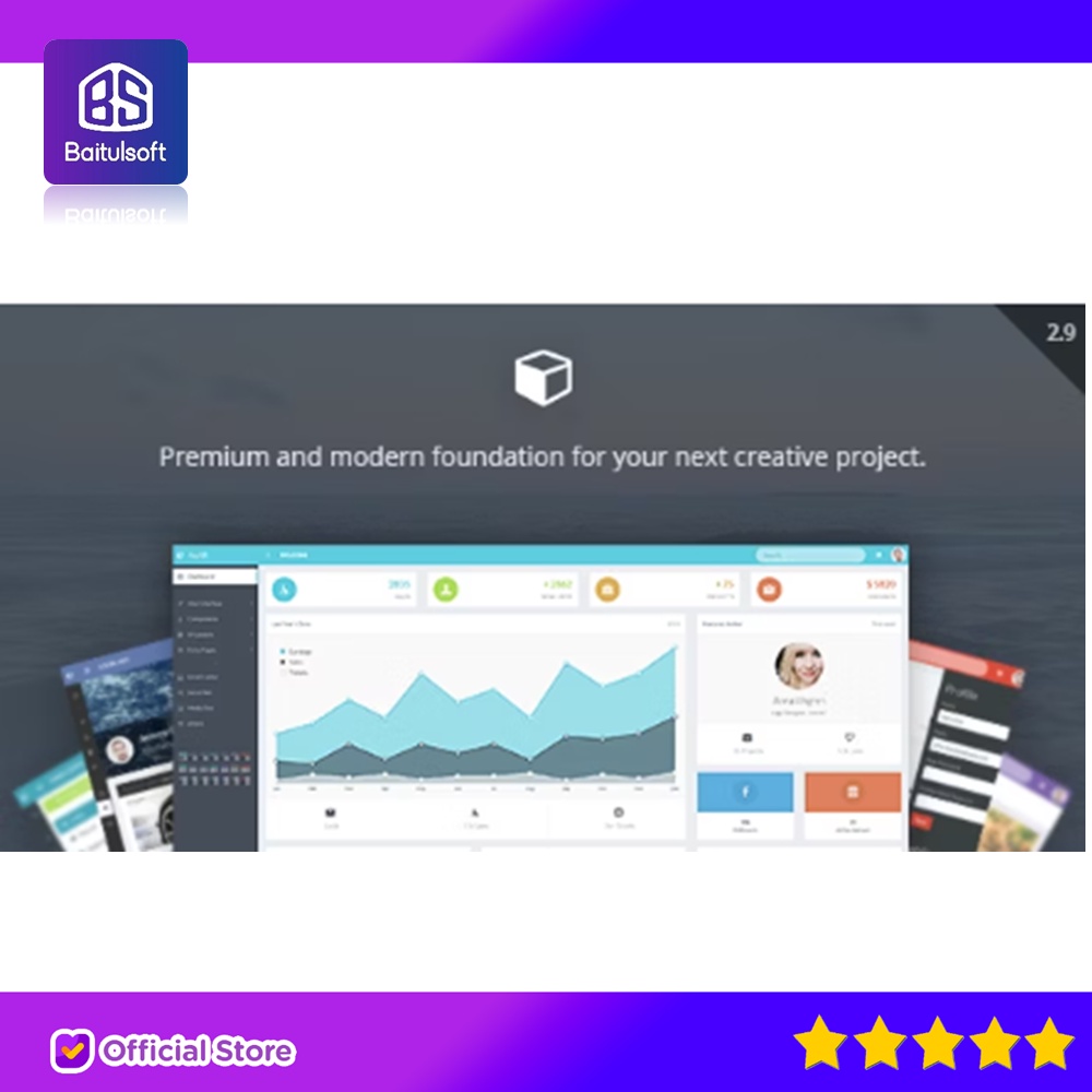 Jual APPUI - WEB APP BOOTSTRAP ADMIN TEMPLATE | Shopee Indonesia
