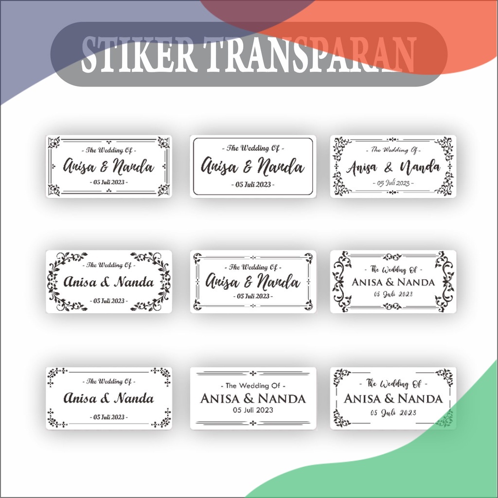 Jual Cetak Label nama anti air stiker waterproof Transparan Bisa Custom ...