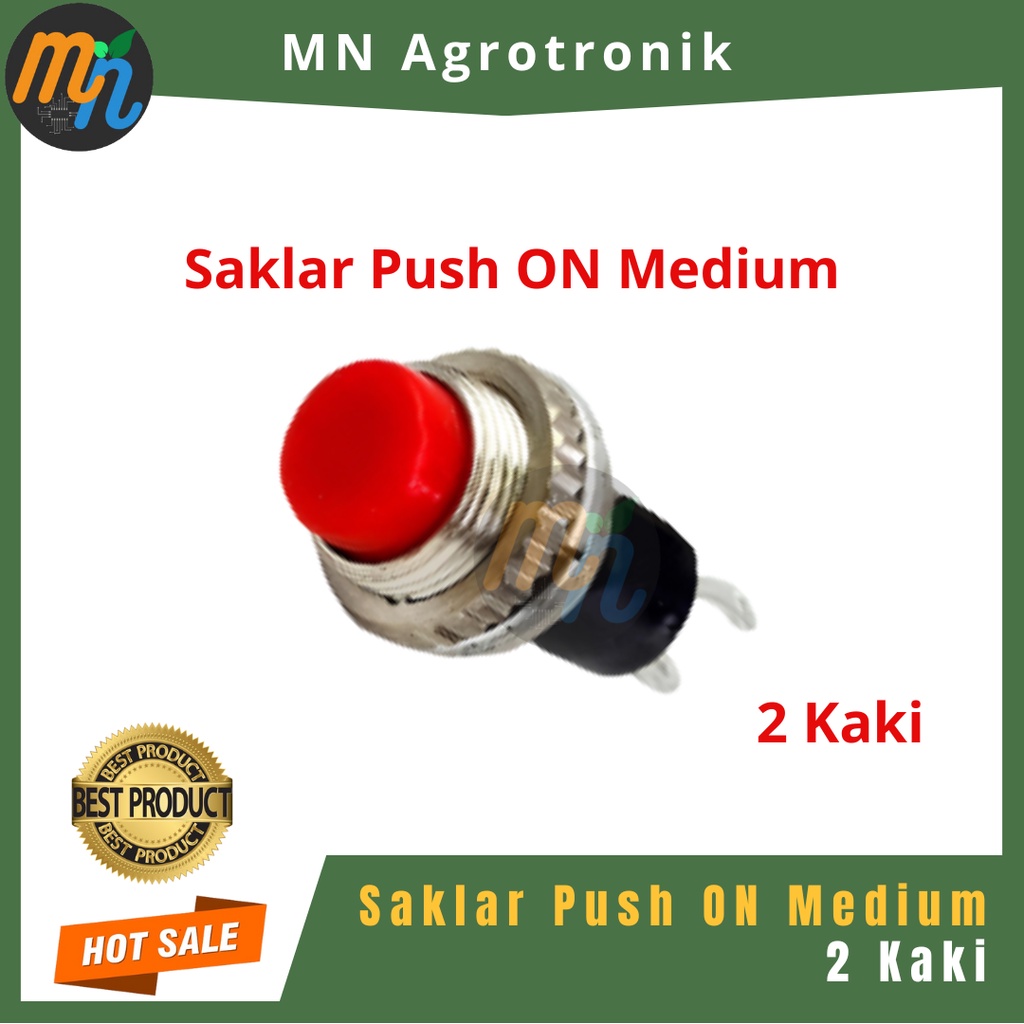 Jual Saklar Push ON Medium / Switch Push On Tanggung 2Pin 2 kaki ...