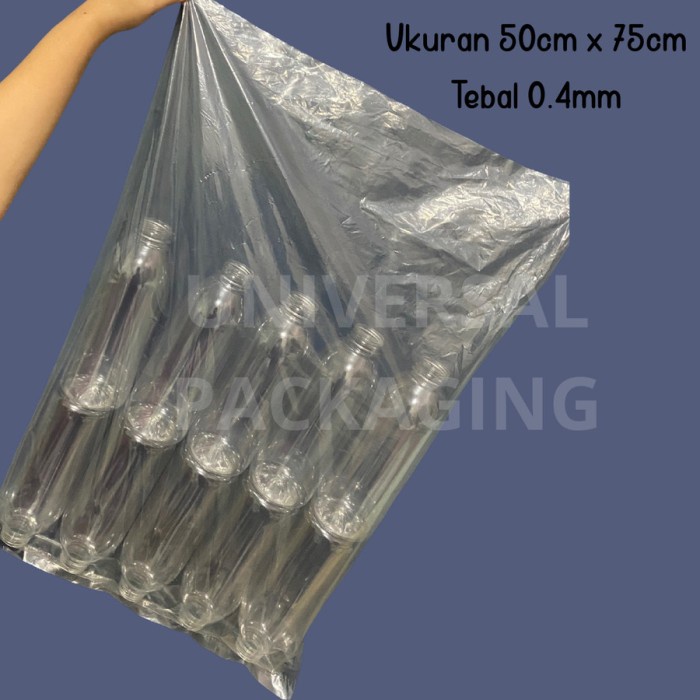 Jual Plastik Sampah PE bening 50x75 Tebal 0.4 | Plastik PE Bening 50x75 ...