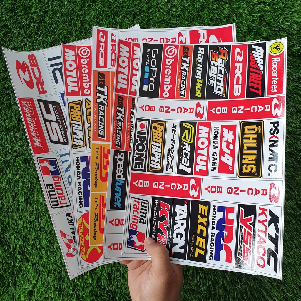 Jual Stiker Motor Sticker Pack Racing Harga Perlembar Murah | Shopee ...