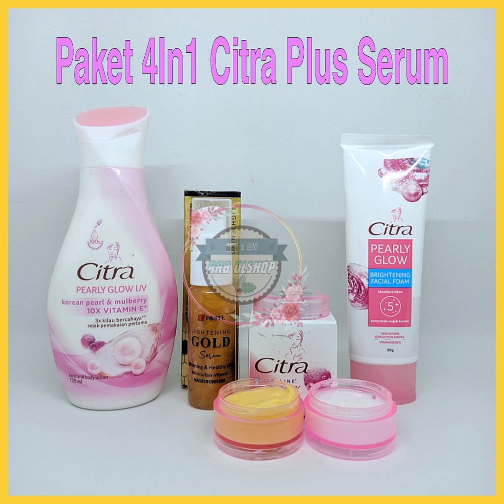 Jual DERA SHOP _ PAKET 4 IN 1 Citra Plus Whitening Gold Serum - ( Cream ...