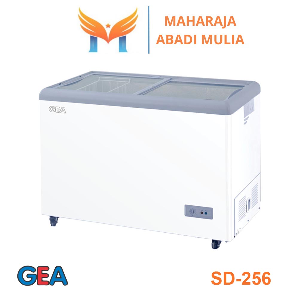 Jual Freezer Box Pintu Kaca Geser Gea Sd-256 Sliding Curve Glass ...