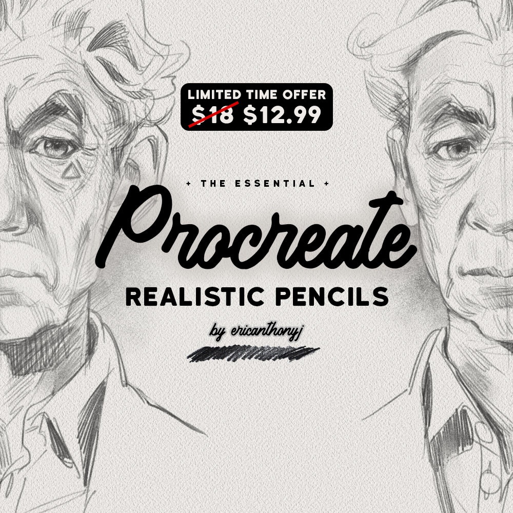 Jual Procreate Brush - Essential Realistic Pencils for Procreate [ FREE ...