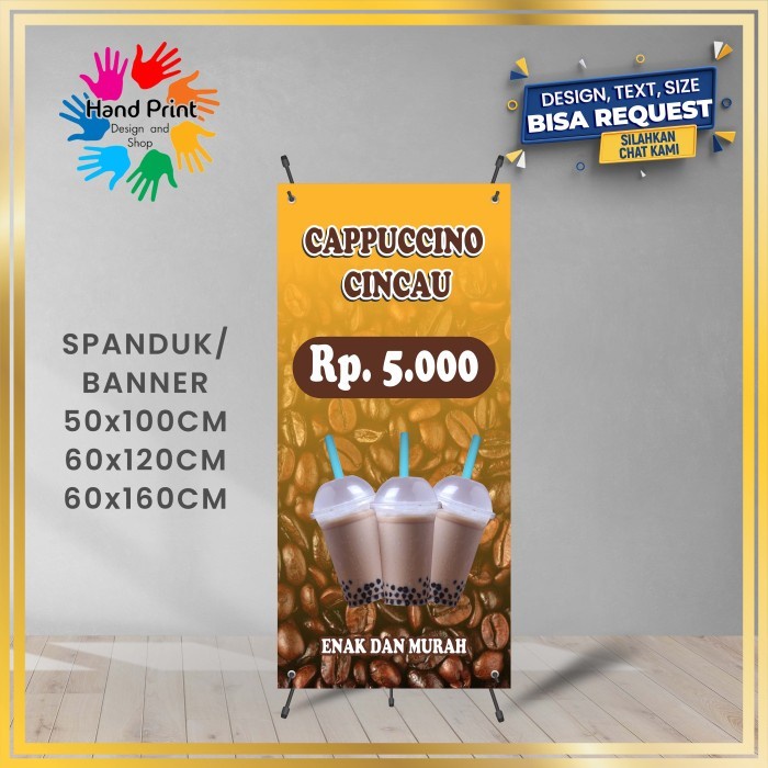 Jual Spanduk Banner Es Cincau Kapucino Cappuccino C1 Bisa Request