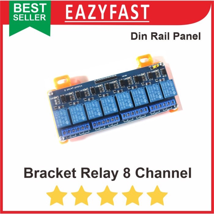Jual Bracket Dudukan Modul Relay 8 Channel Module MCB Din Rail Rel ...