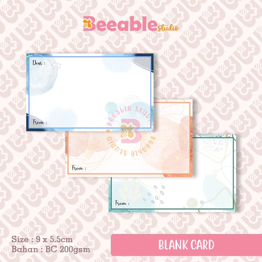 Jual [10pcs] Kartu Ucapan Kosong Blank Card Greeting Card Gift Card 9x5 ...