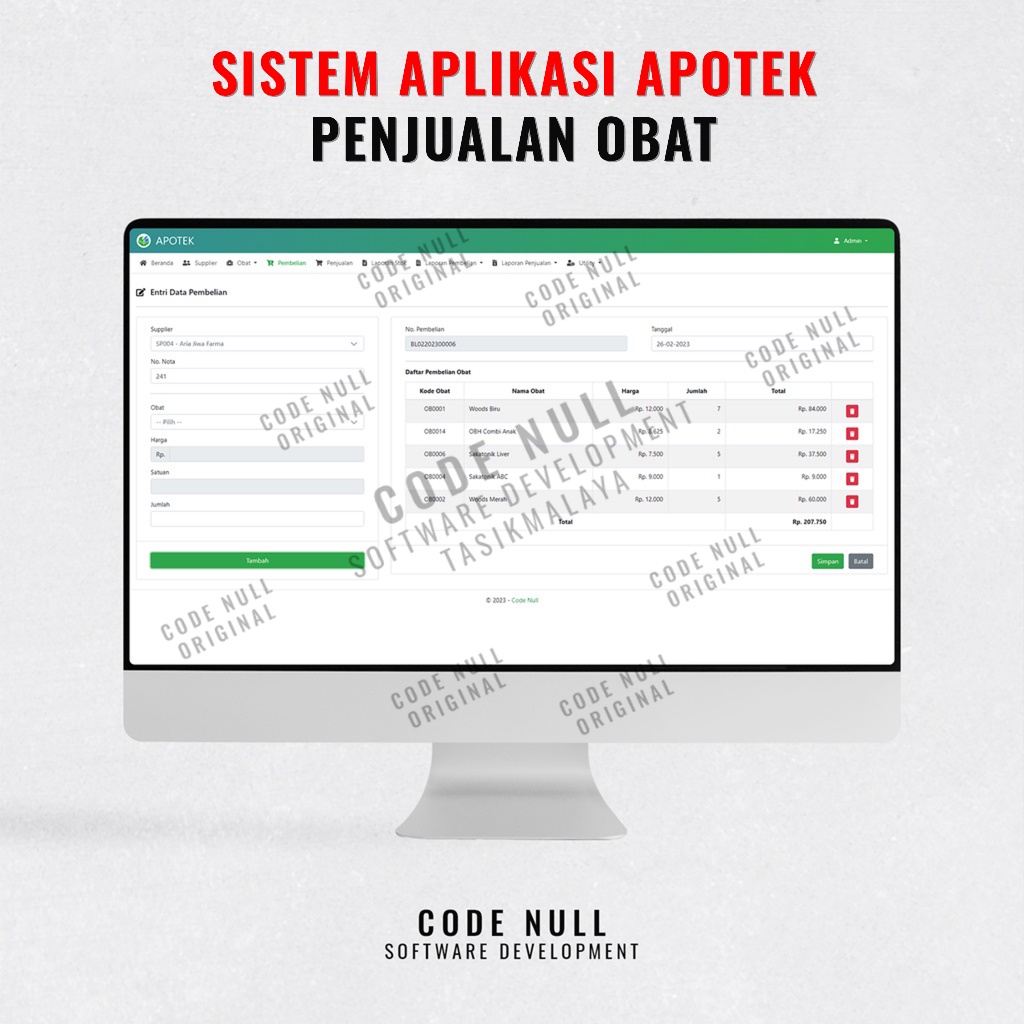 Jual Sistem Aplikasi Apotek - Penjualan Obat | Shopee Indonesia Jual Sistem Aplikasi Apotek - Penjualan Obat | Shopee Indonesia