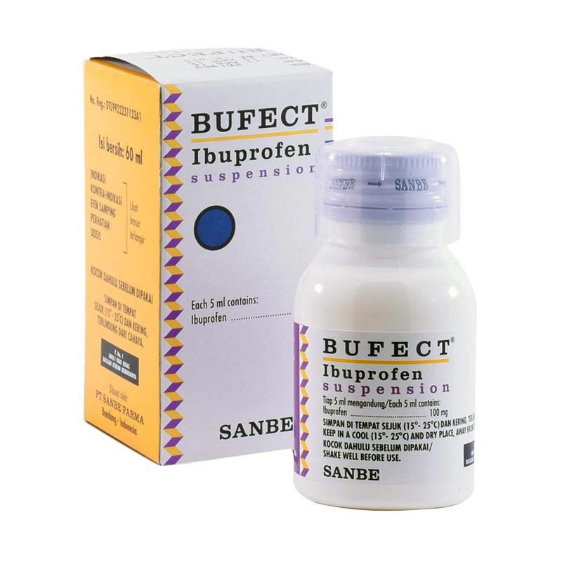 Jual BUFECT IBUPROFEN SYRUP 60ML - OBAT DEMAM ANAK NYERI SAKIT GIGI 60 ...