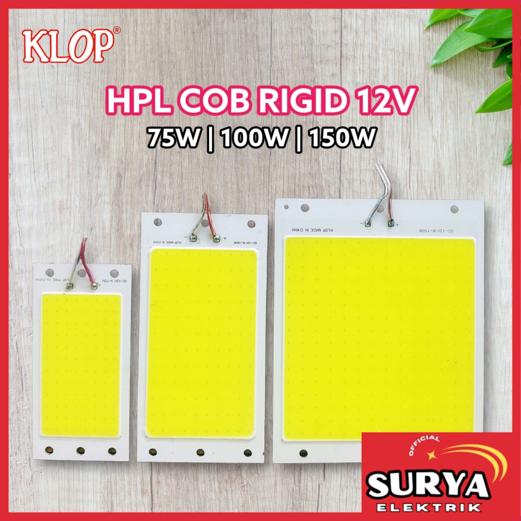 Jual Led HPL COB Rigid DC 12V 75 / 100 / 150 Watt Cahaya Putih Super ...