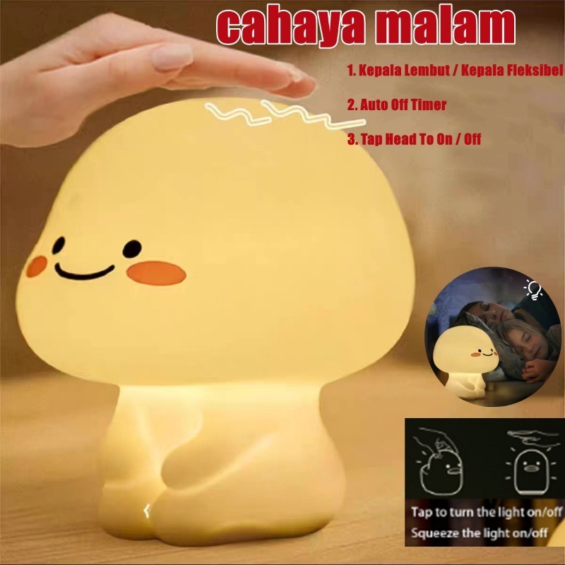 Jual Lampu tidur Quby si Pentol Lamp malam silikon Lampu Moly Touch ...