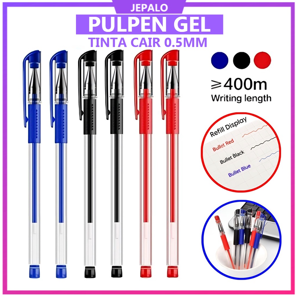 Jual Pulpen Gel Alat Tulis Pena 0.5mm Standar Pulpen Tinta Cair ...