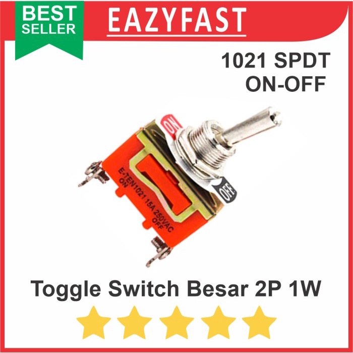 Jual Saklar Toggle Switch 1021 Besar 2 Pin Kaki 2 Posisi 2P 2 Way ON ...