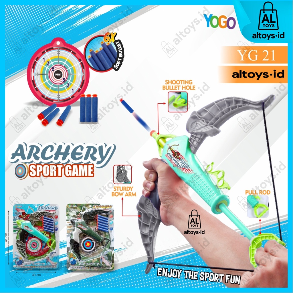 Jual MAINAN ANAK PANAH PELURU BUSA COP MAINAN BUSUR PANAH ARCHERY SET ...