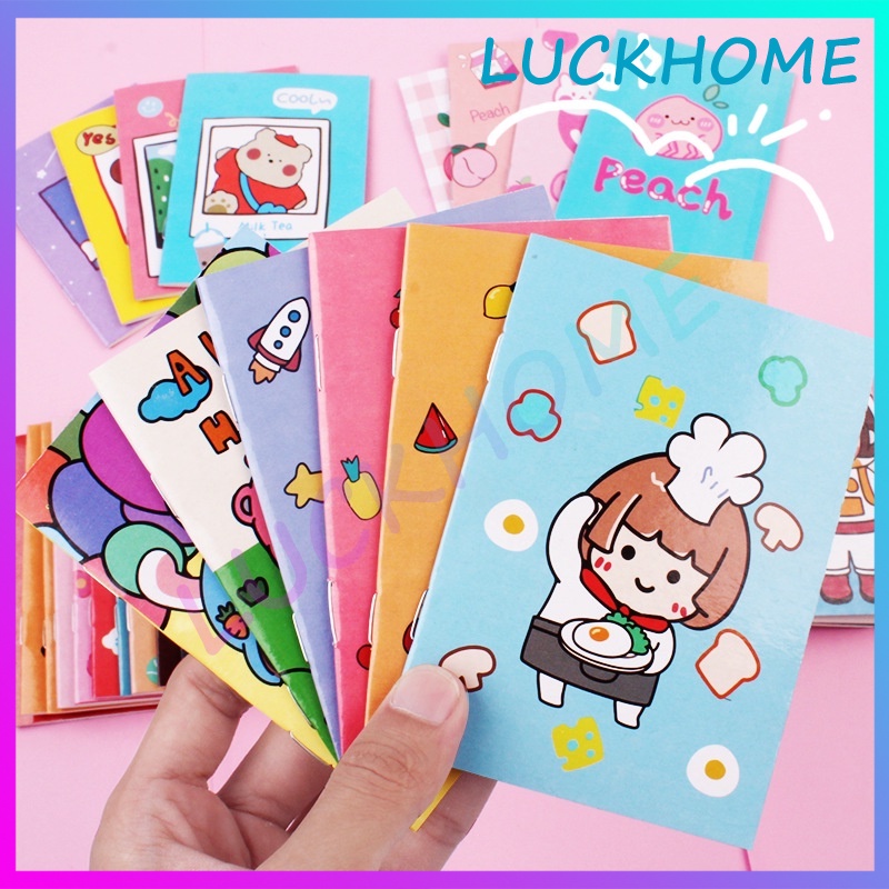 Jual Buku Tulis Mini Motif Kartun Mini Cartoon Book Notepad Cartoon ...