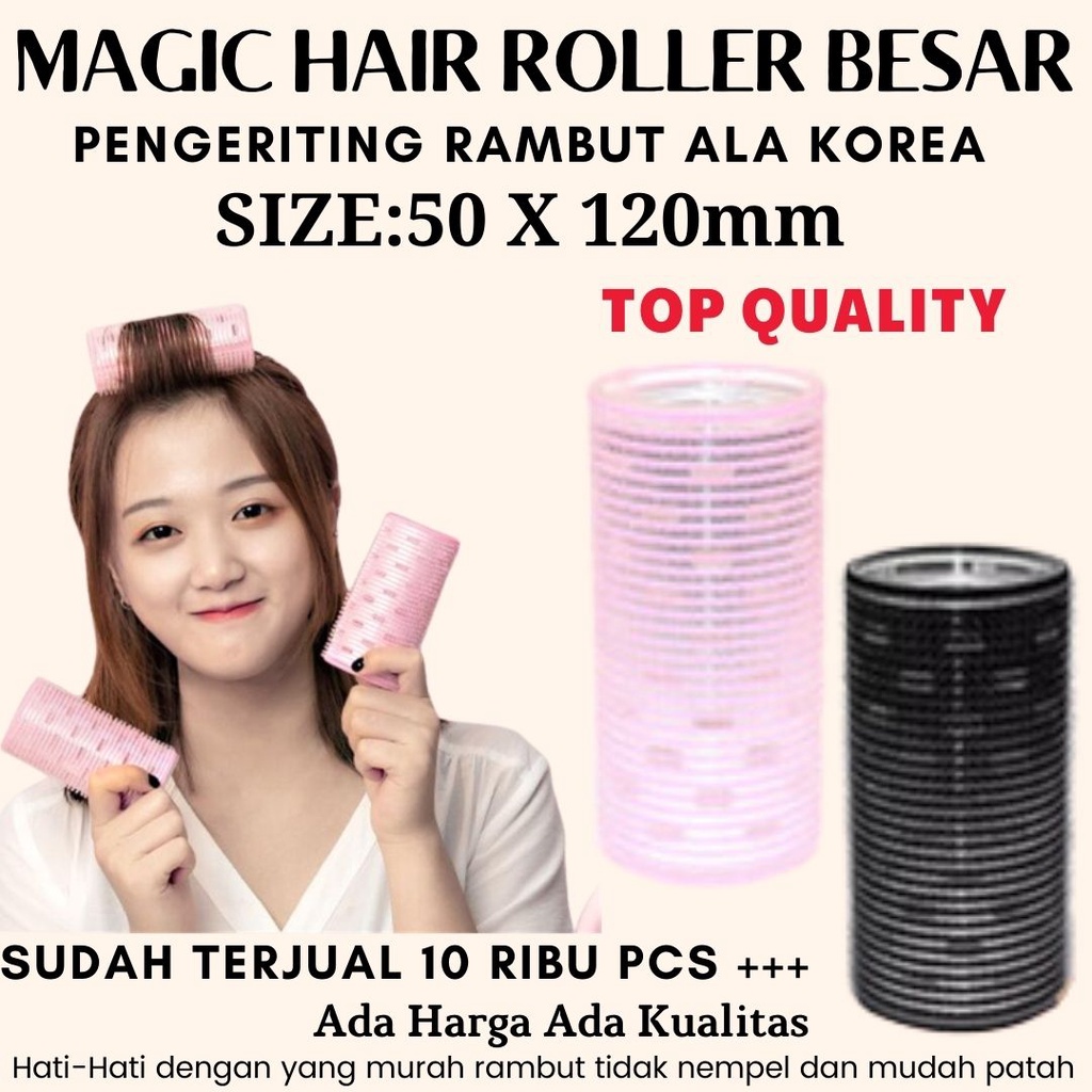 Jual (UKURAN JUMBO) Hair Rollers Roll Rambut Besar Magic Curler ...
