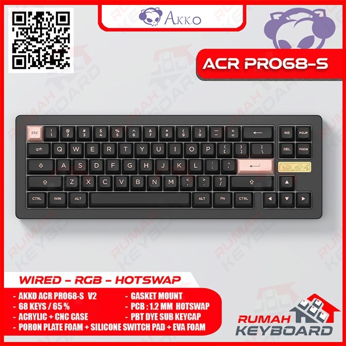 Jual MECHANICAL KEYBOARD - AKKO ACR PRO68 S - 65% - ACRYLIC - RGB ...