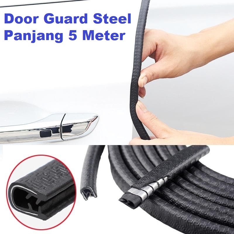 Jual List Lis Karet Pintu Mobil Door Guard Besi Jepit Per 5 Meter ...